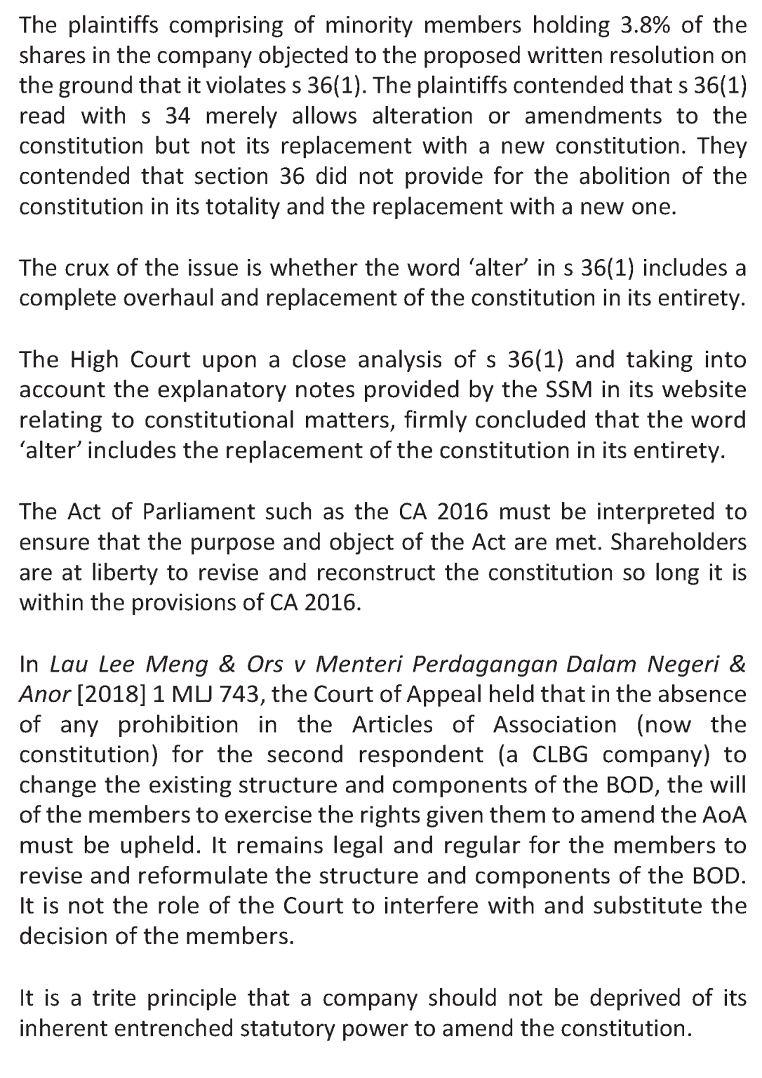 Principle of Majority Rule - Its supremacy and applications - 税醒讲堂 SMC ...