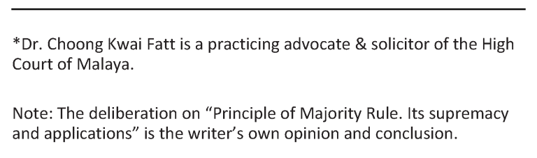 Principle of Majority Rule - Its supremacy and applications - 税醒讲堂 SMC ...